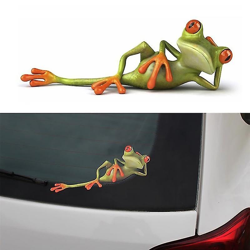 2 Types Funny Frog Car Stickers 3d Stereo Truck Window Decal Graphics ...