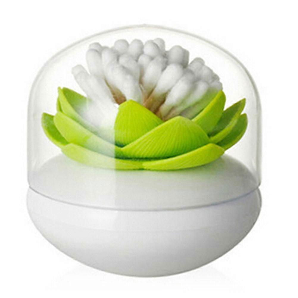 1 Pc Lotus Home Decor Toothpick Cotton Bud Swab Holder Storage Box 4 ...