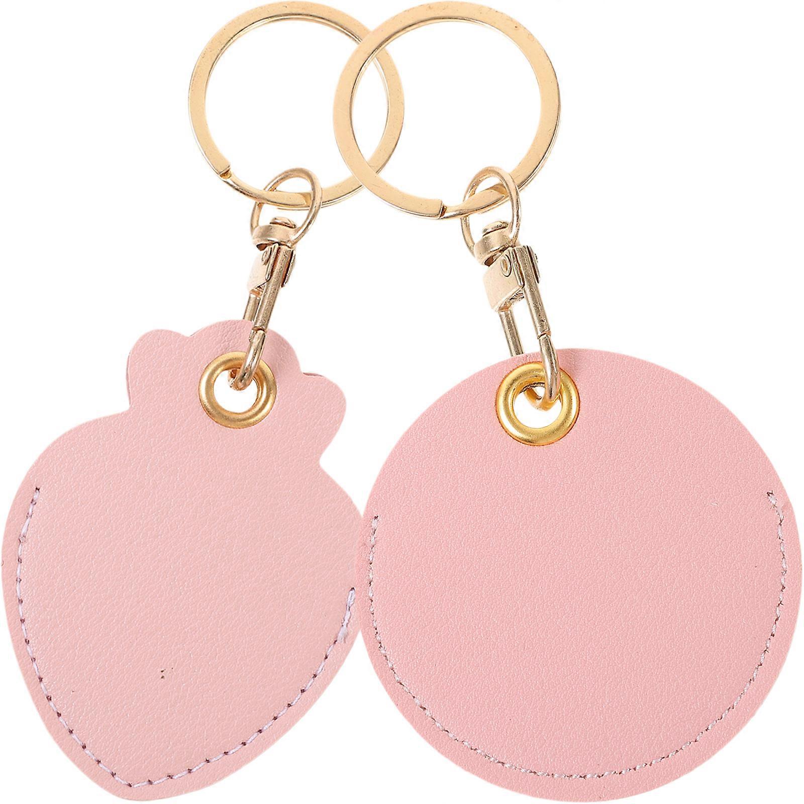 2Pcs PU RFID Key Tag Bag Induction Access Card Holder Keychain Pendent ...
