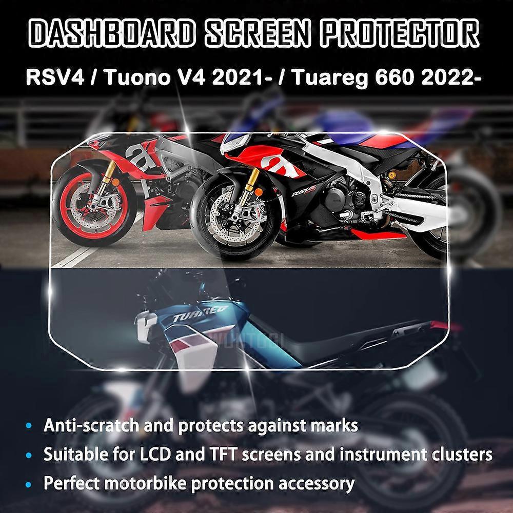 For Aprilia RSV4 2021 Motorcycle Dashboard Screen Protector HD Anti-glare Scratch Cluster Screen ...