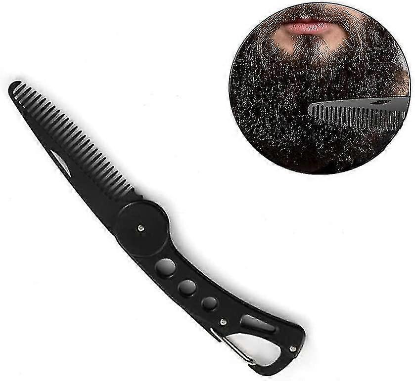 Comb Stainless Steel Combs Folding Comb Mustache Pocket Comb | Fruugo UK