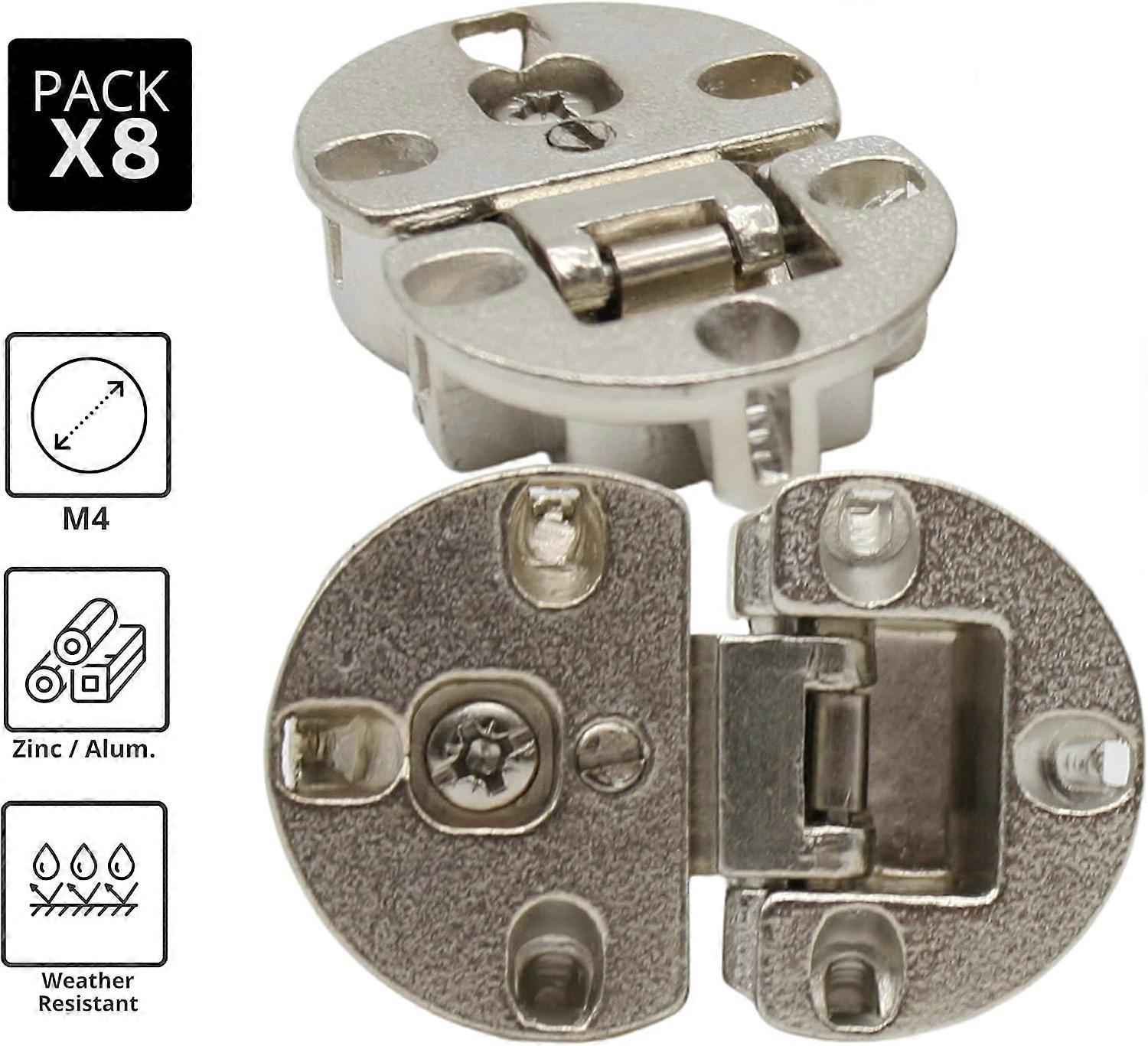 Concealed hinges foldable 8 hinges cabinet door opening 180 pot hinges ...