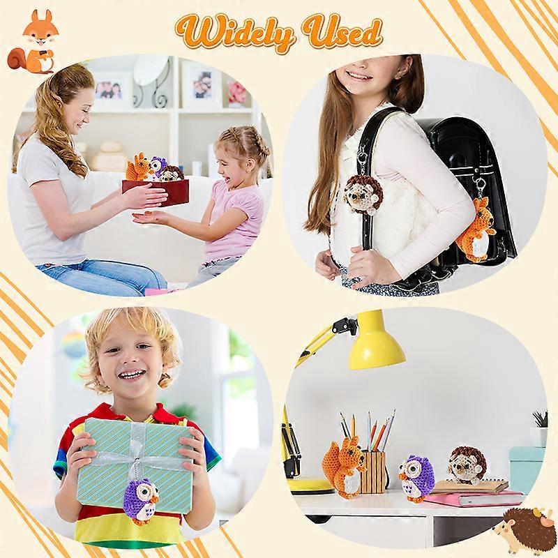 DIY Stickat Djur Nybörjare Virka Kit Barn Vuxen Favors Manuell Virkning ...