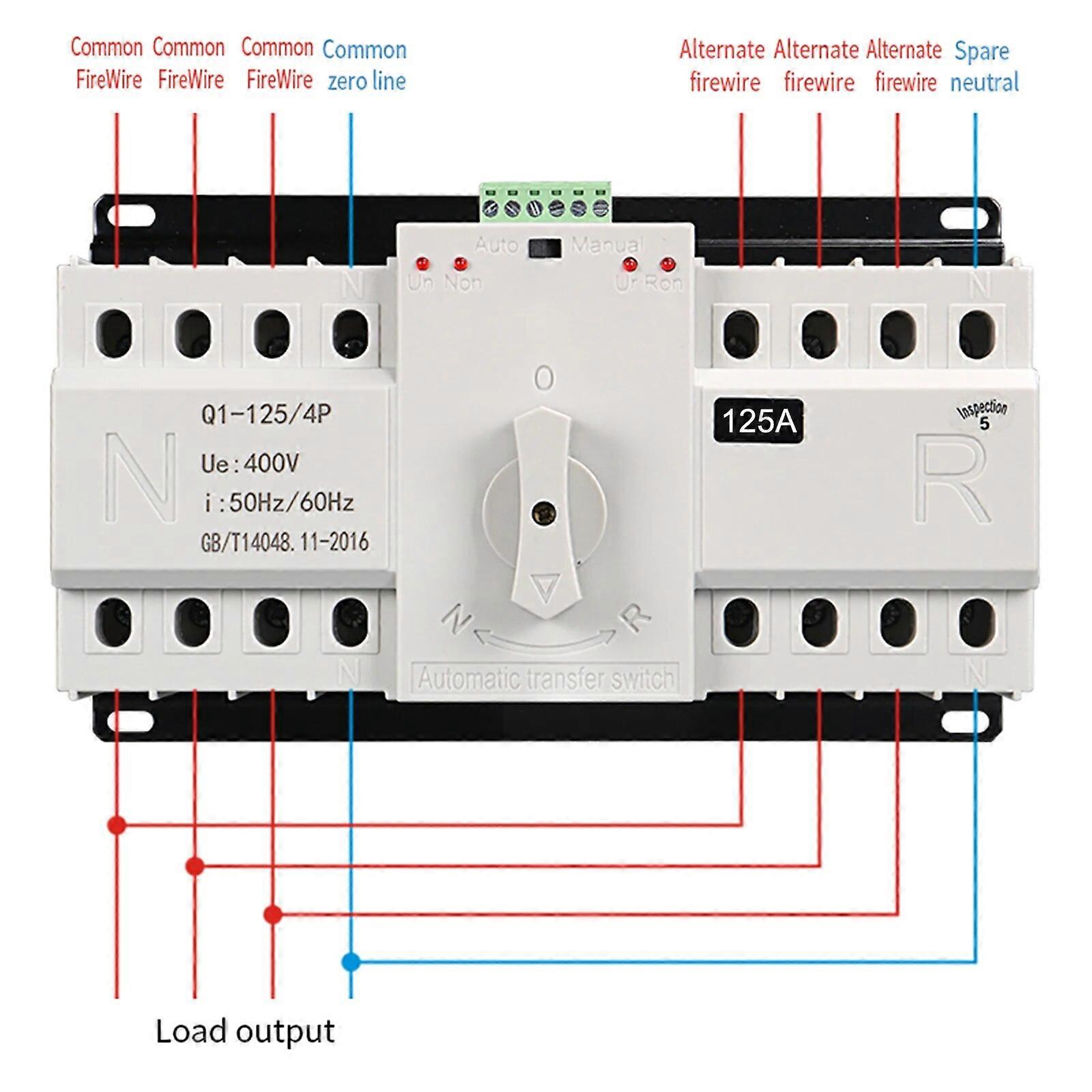 Automatic Dual Power Transfer Switch 2P/4P Three-Phase Changeover ...