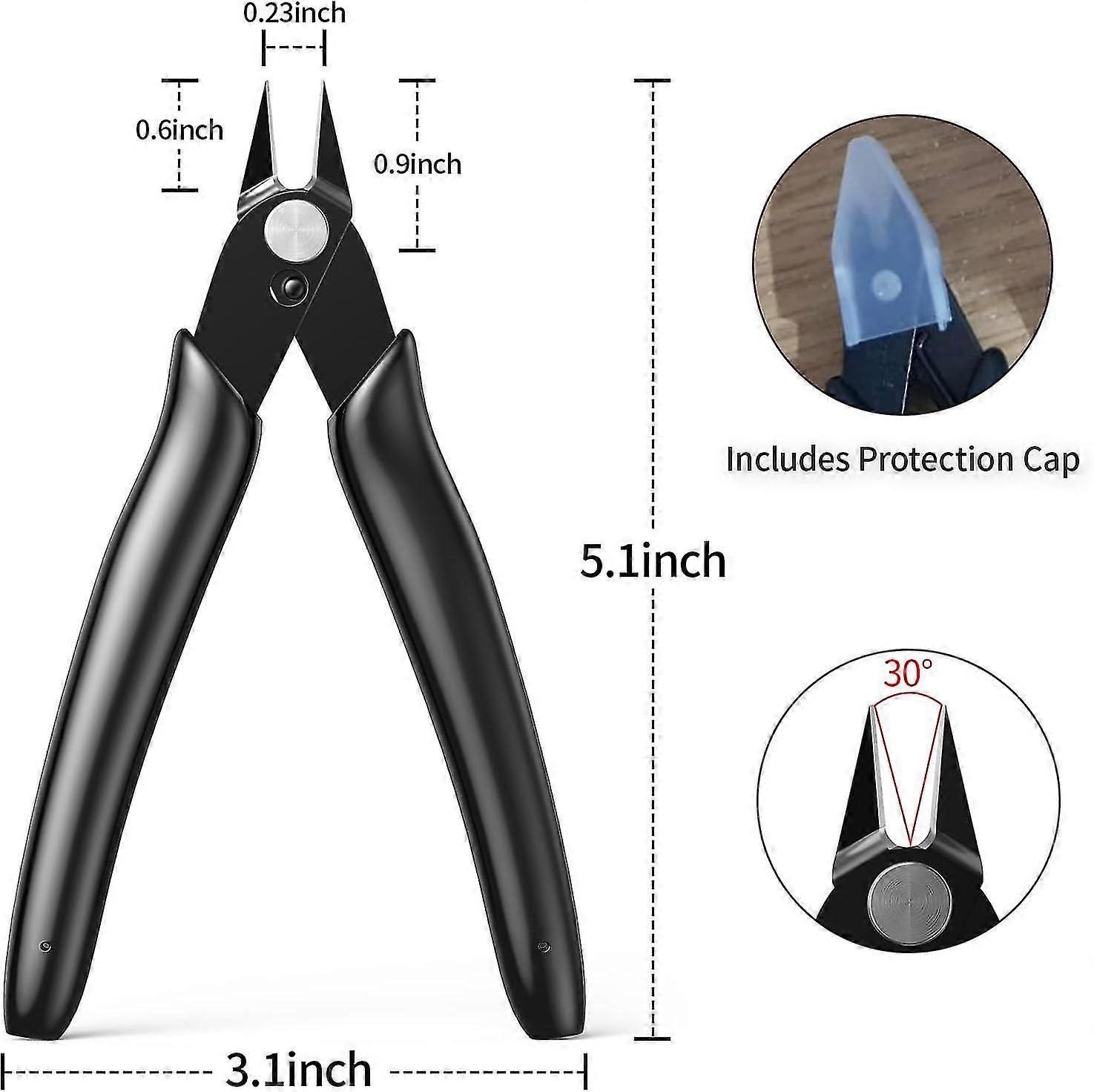 Precision Cutting Pliers, 2 Pcs Mini Diagonal Side Cutting Pliers For ...