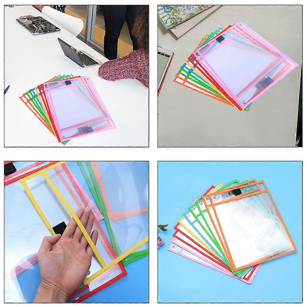 8Pcs Dry Erase Pockets Dry Erase Sheets Sleeves Reusable Sheet ...