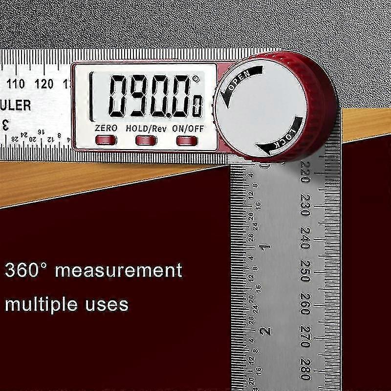 Stainless Steel Digital Angle Meter Ruler Metric Inch Protractor Angle ...