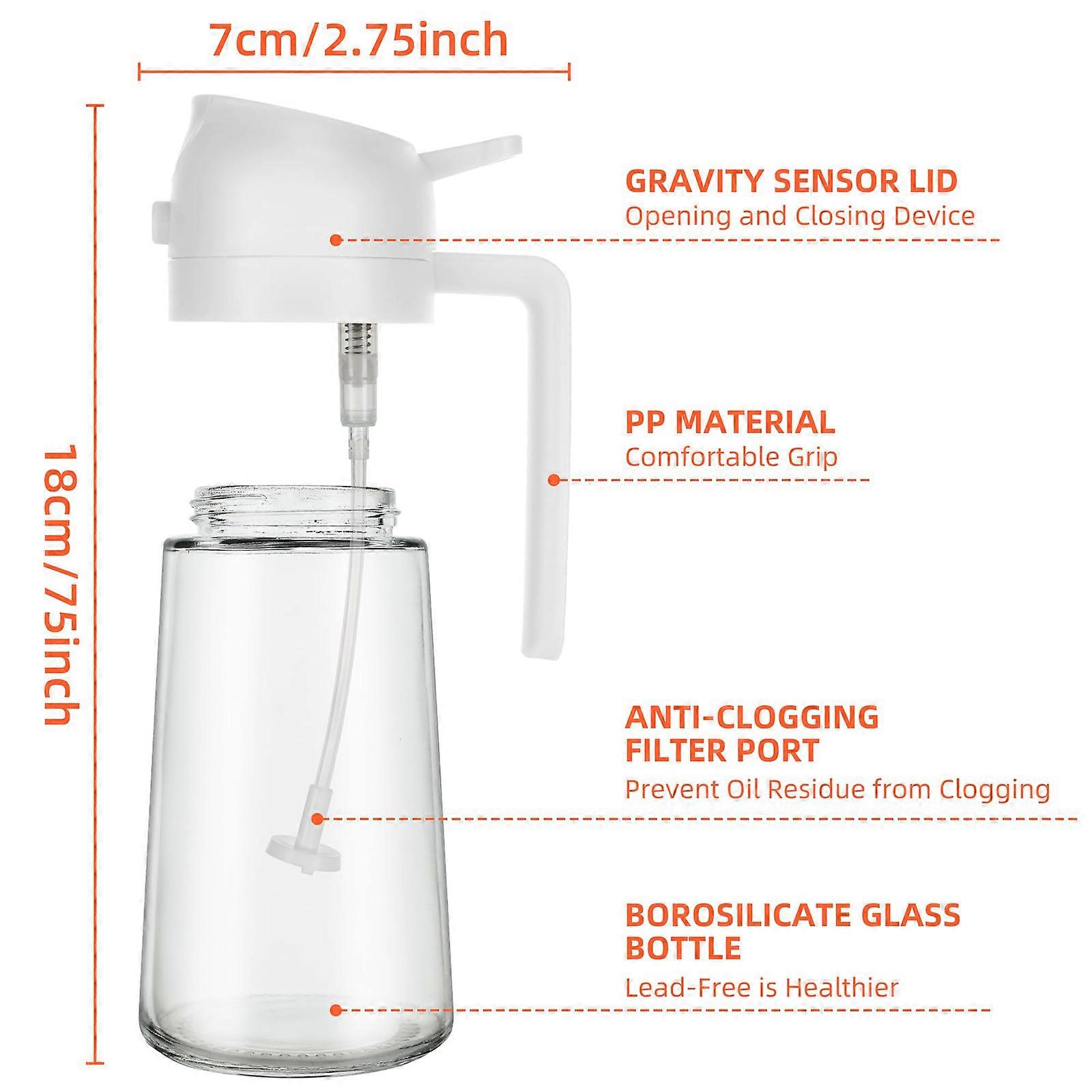 2-in-1 Glass Oil Sprayer And Dispenser Spray Bottle Cooking Dispensers ...