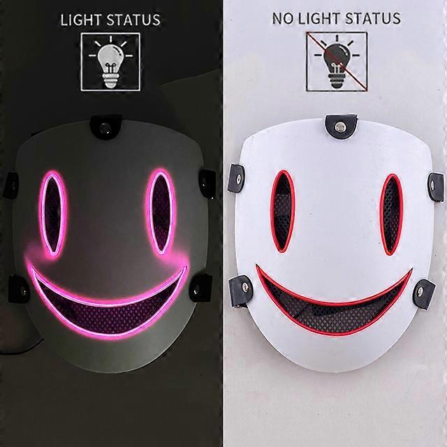 High-Rise Invasion Cosplay Mask PVC White Mask LED Glowing Mask Tenkuu ...