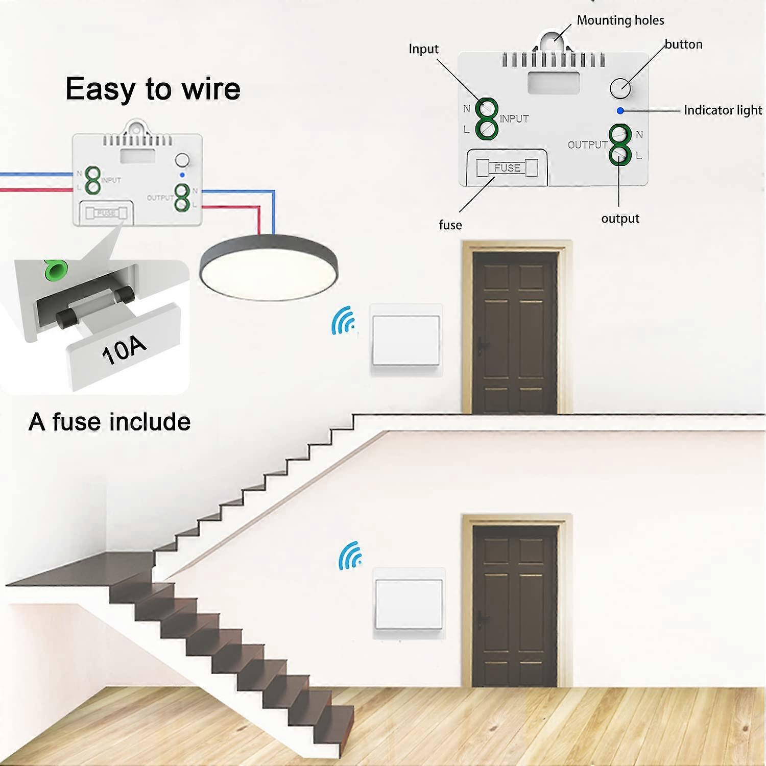 Wireless Self-Generating Light Switch, Radio Frequency Switch and Relay ...