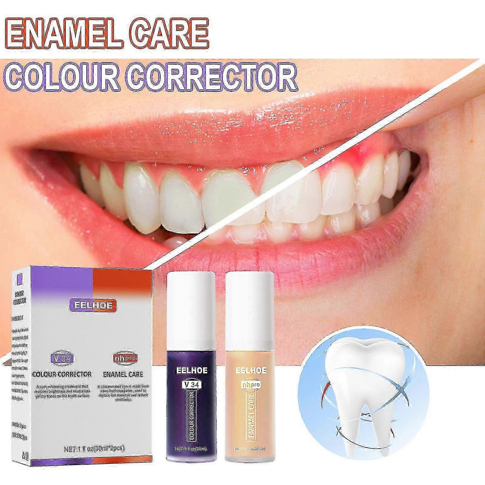 New- V34 Toothpaste Repair Teeth Repair Oral Cleaning Purple Orange ...