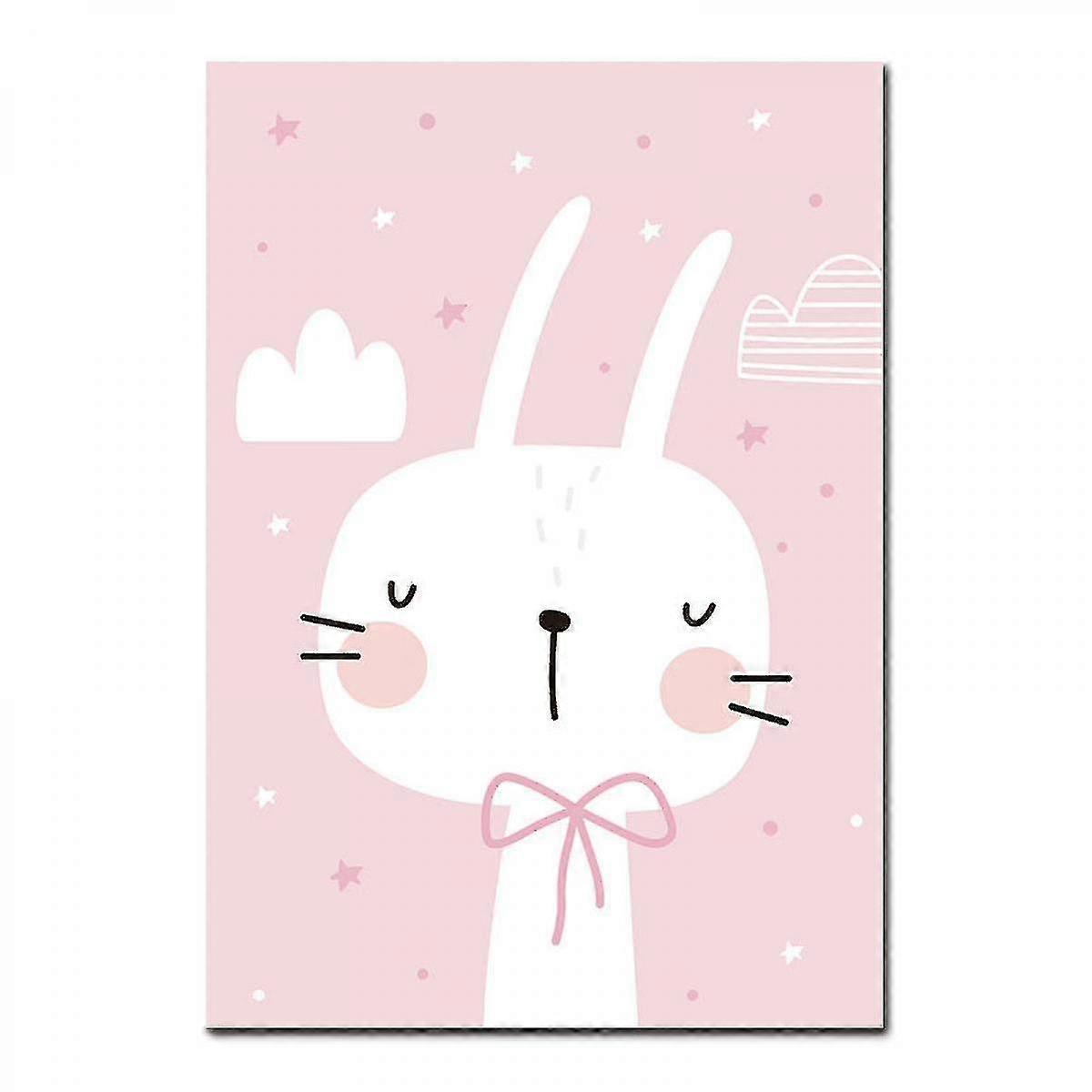 Unframed 3set Rosa Tecknad Duk Målning Bilder Bedårande Djurkonst Tryck ...