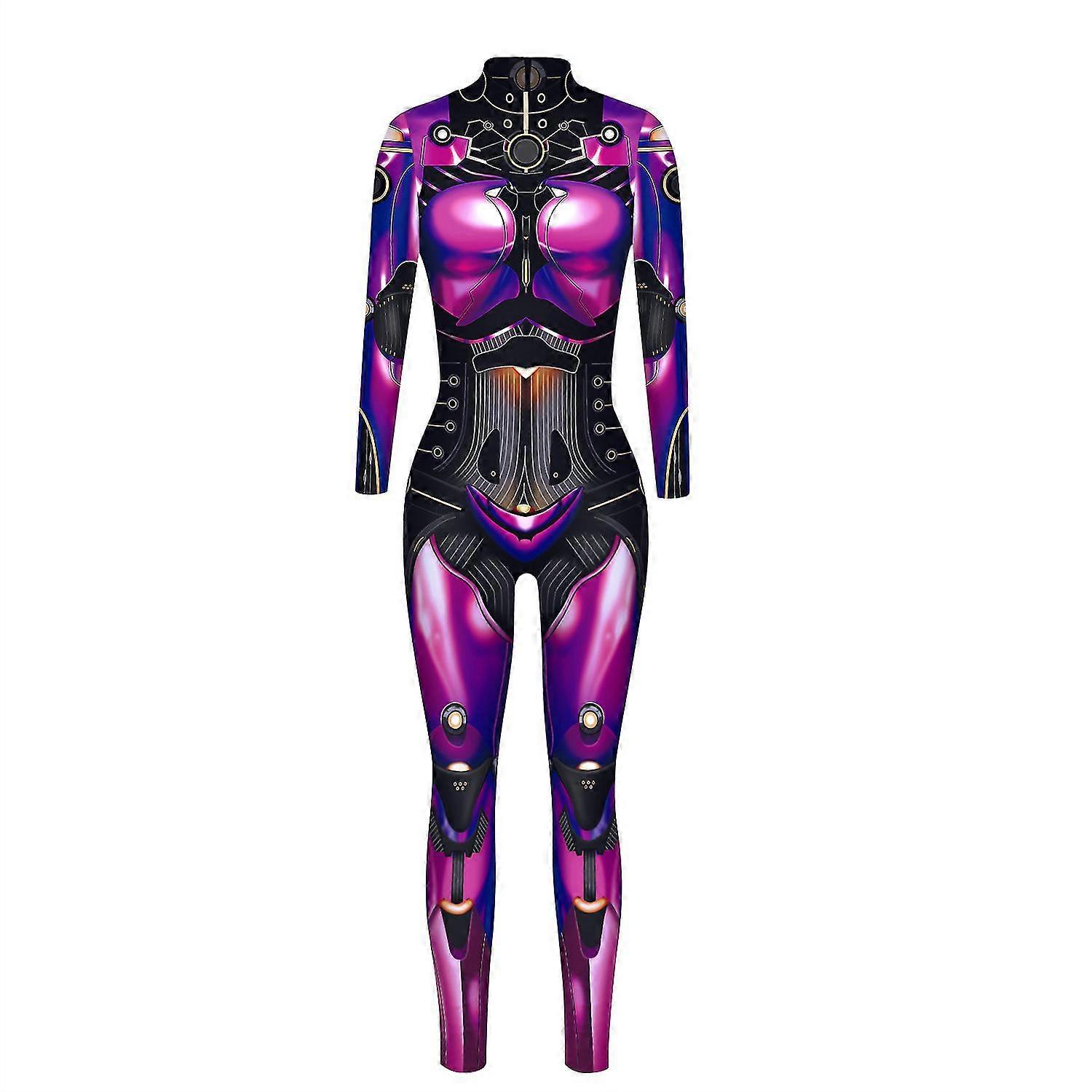 Violet Android Halloween Costume, Full Body Robot Costume For Women ...