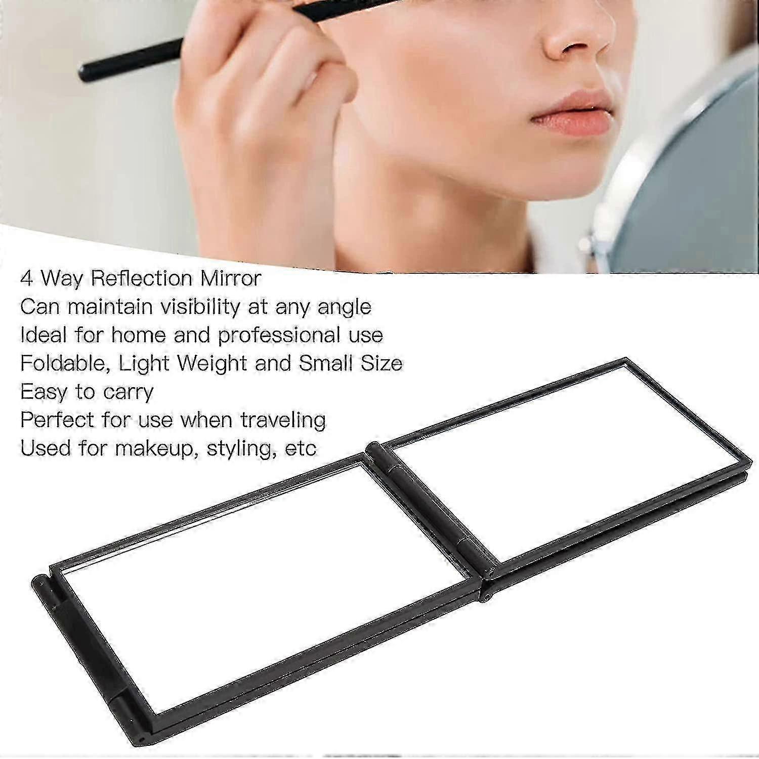 4 Way Mirror For Hair Cutting - 360 Degree Handheld Desktop Mirror ...