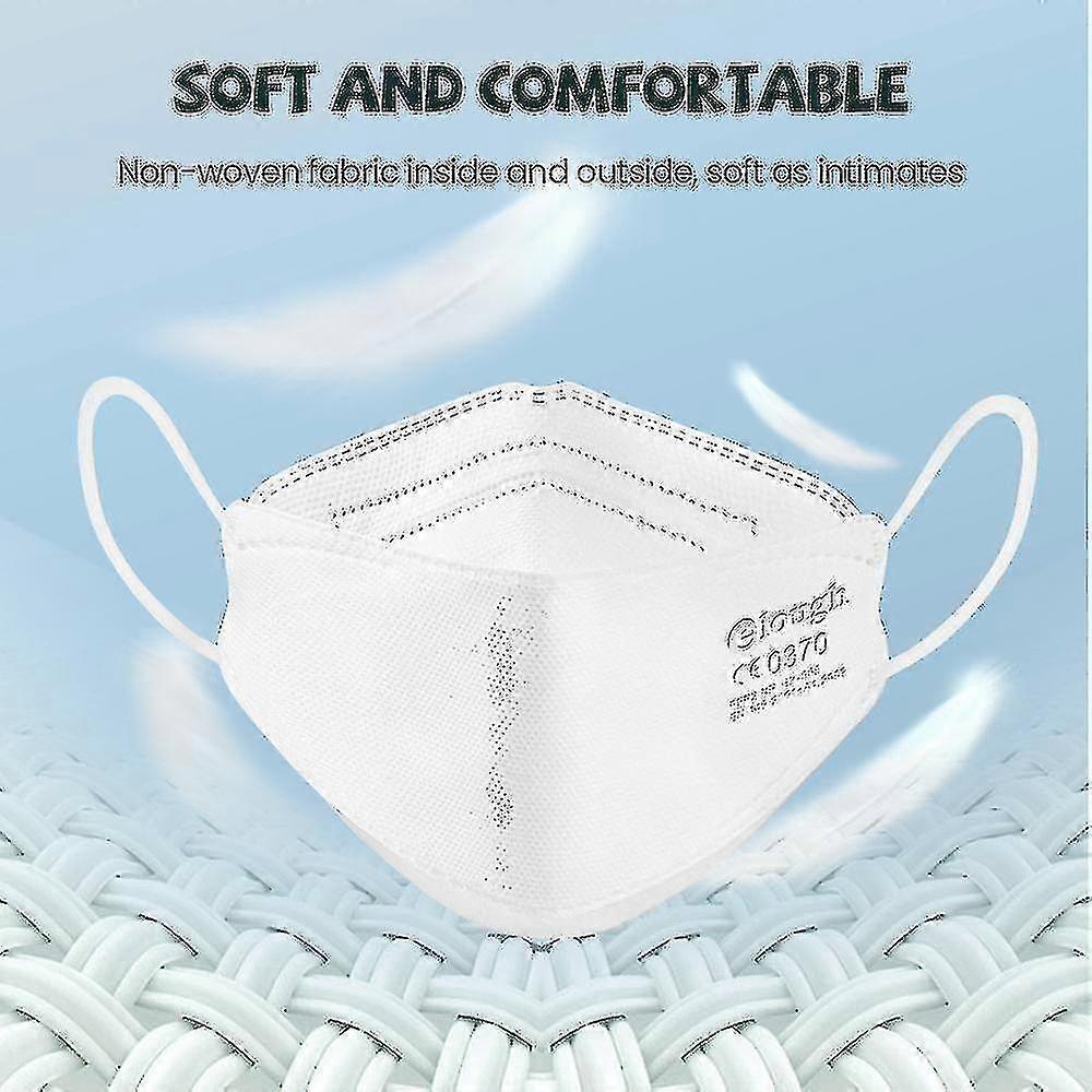 Disposable Ffp2 Kids Mask, 50 Pieces 4 Layers Of Protection, Boys And Girls White Face Masks ...