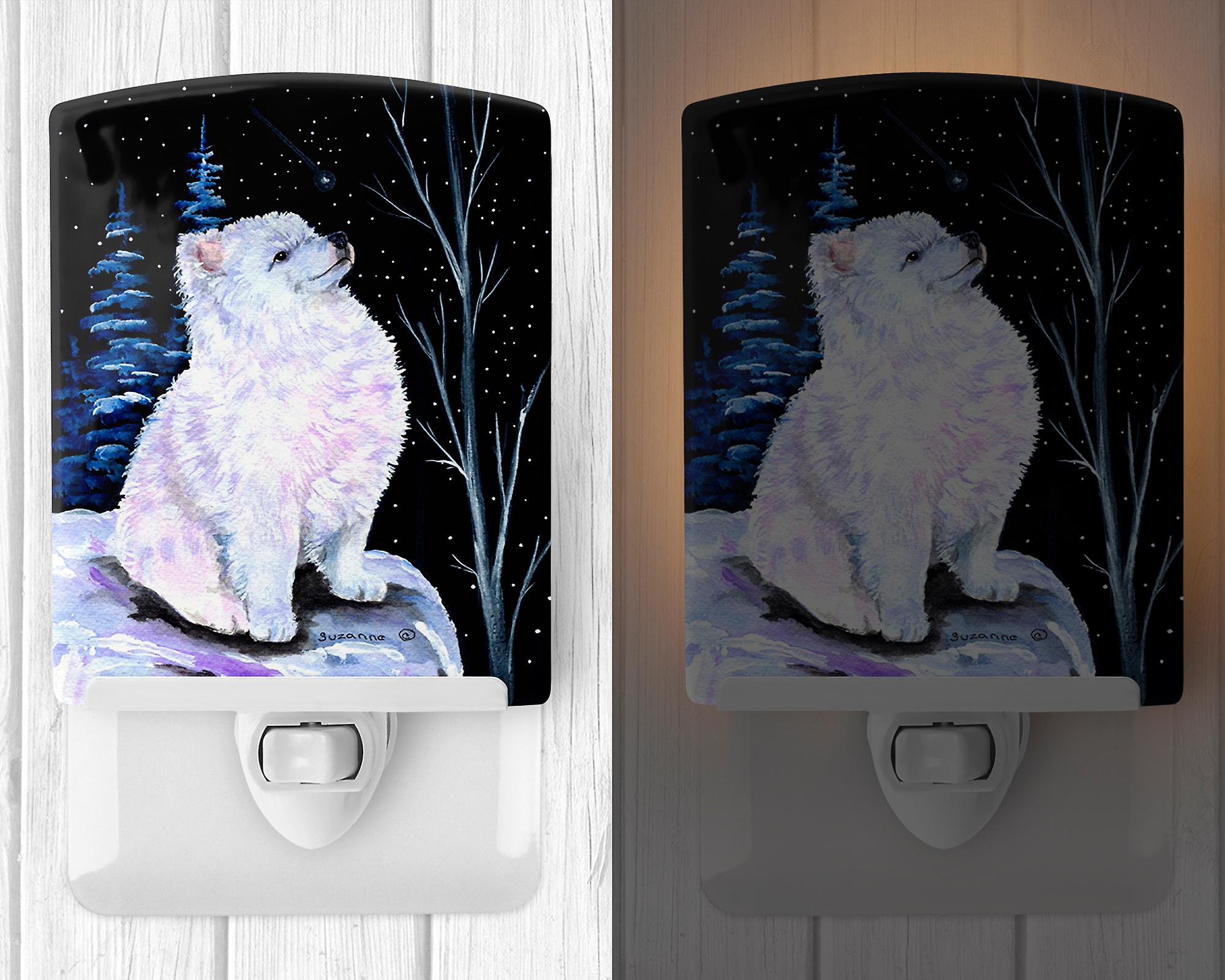 Carolines Treasures SS8389CNL Starry Night American Eskimo Ceramic ...