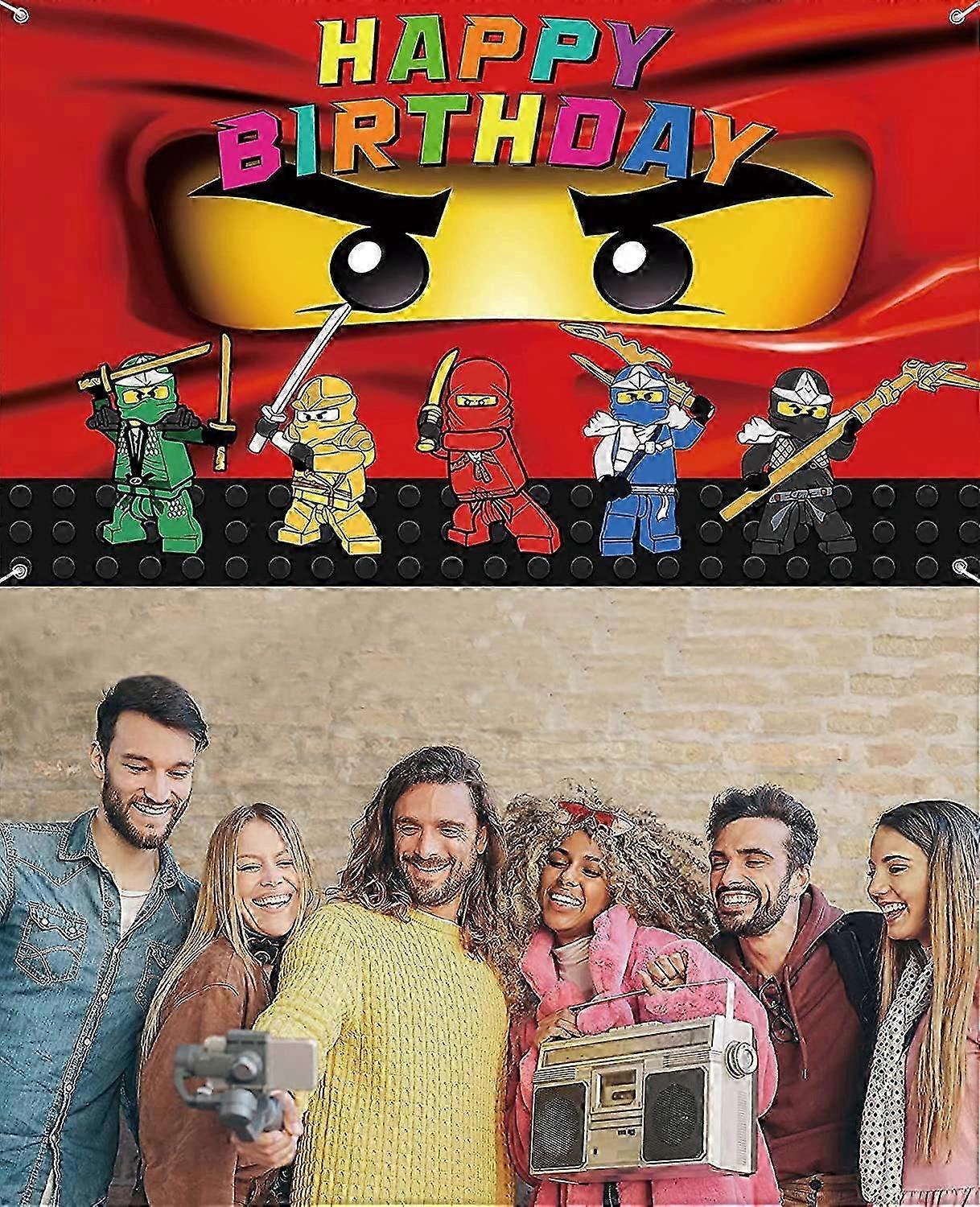 Ninja Birthday Party Supplies Ninja Themed Backdrop Decorations Kids ...