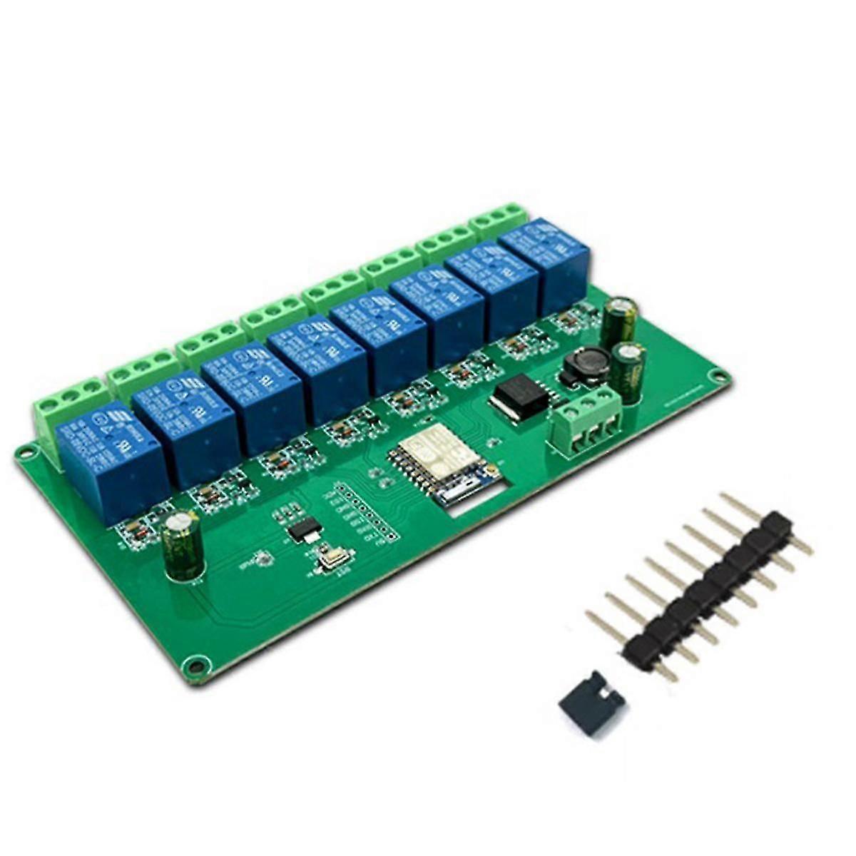 Relay Module Esp-07 8 Way Wifi Module 5v/7-28v Power Supply Esp8266 ...