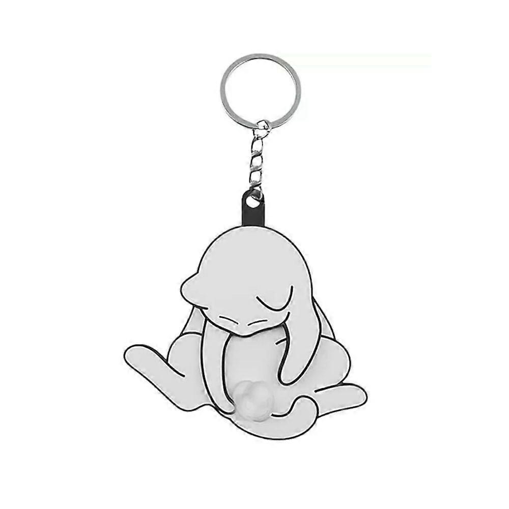 Funny Wiggling Cat Keychain, 3D Rotating Cat Balls Fidget Toy Keychain ...