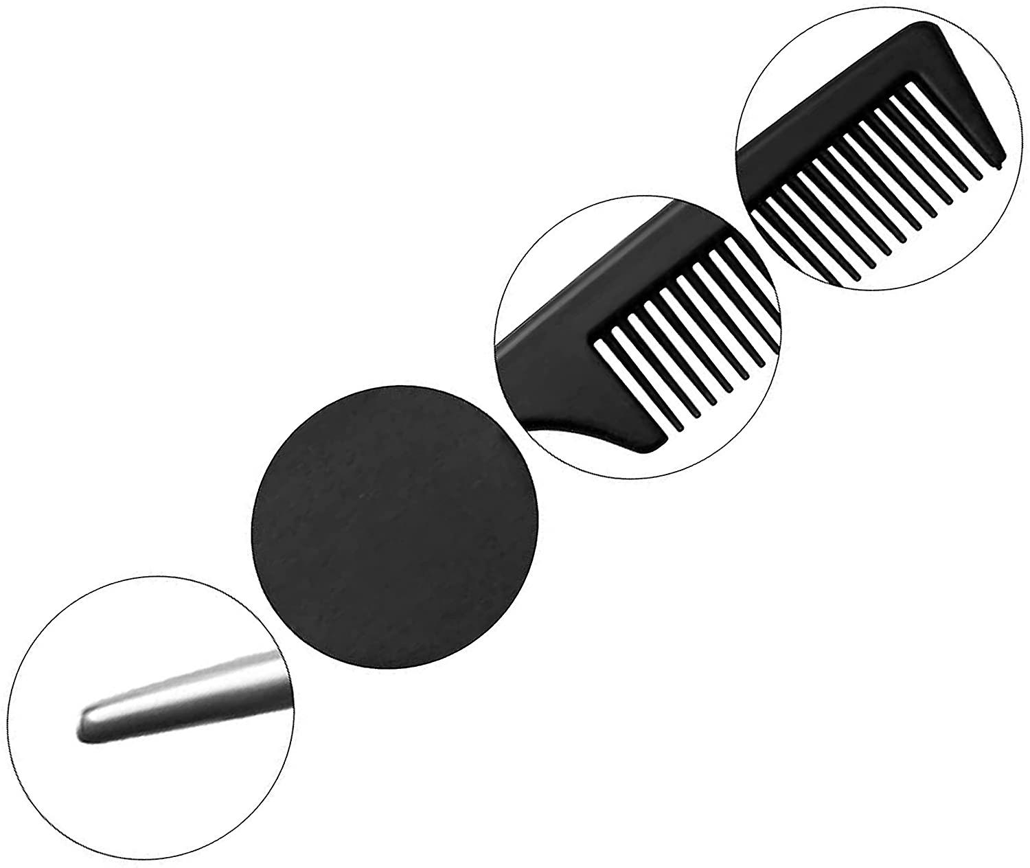 3 Pcs Tail Hair Comb Rat Tail Stainless-steel Pintail For All Hair ...