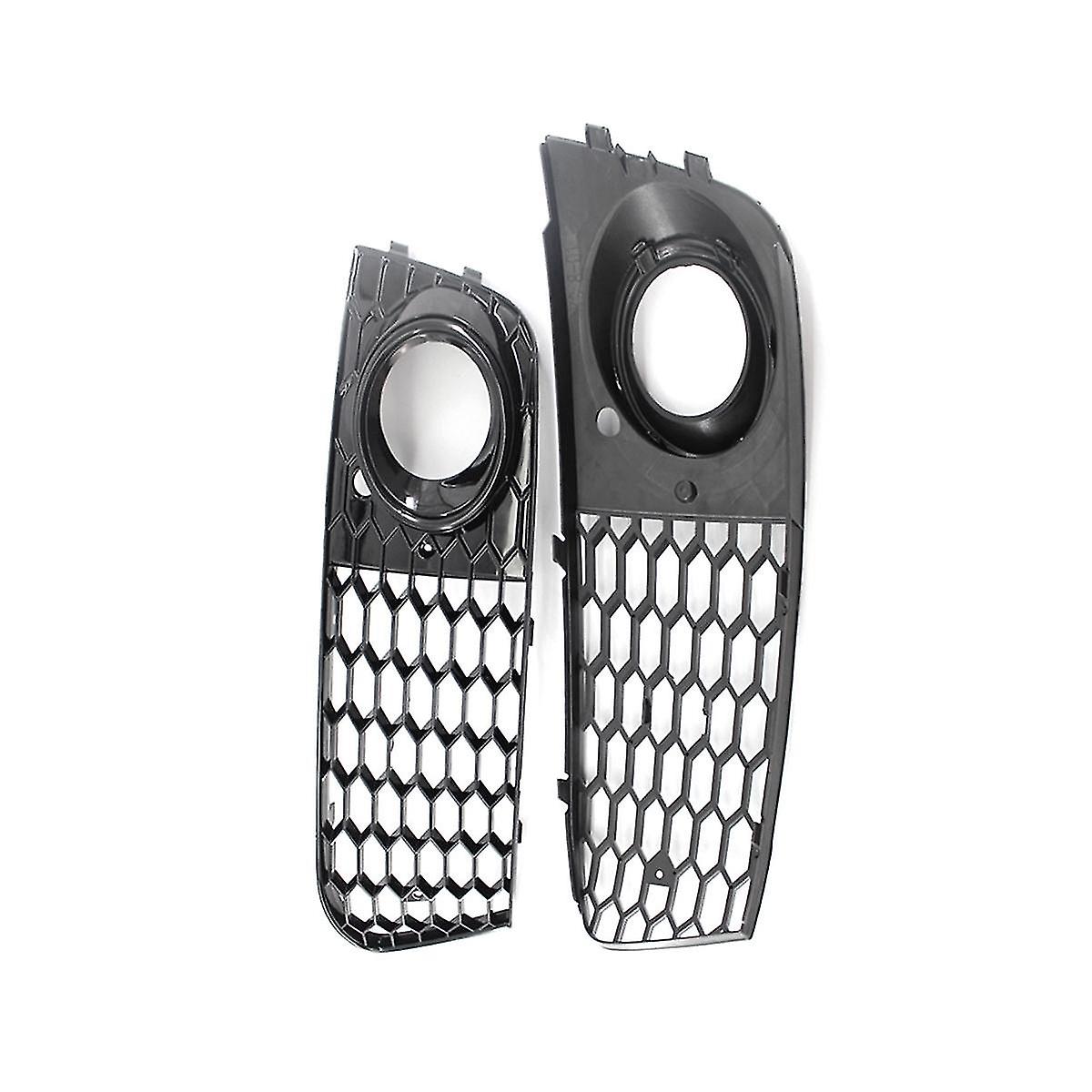 Mesh Fog Light Frame Fog Lamp Grille For A4 B8 Rs4 2009-2012 Glossy ...