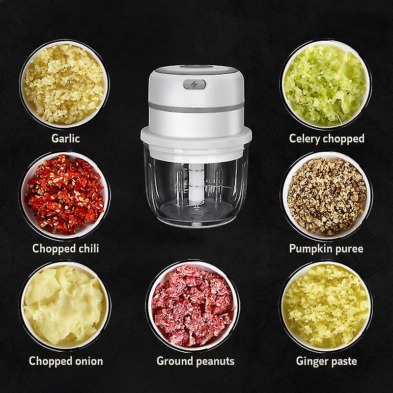 Electric Garlic Press Masher Sturdy Durable Mini Crusher Chopper Usb ...