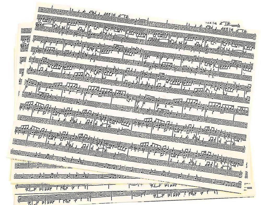 10 Music Note Printed A4 Kraft Paper Sheets | Papercraft Paper Packs ...