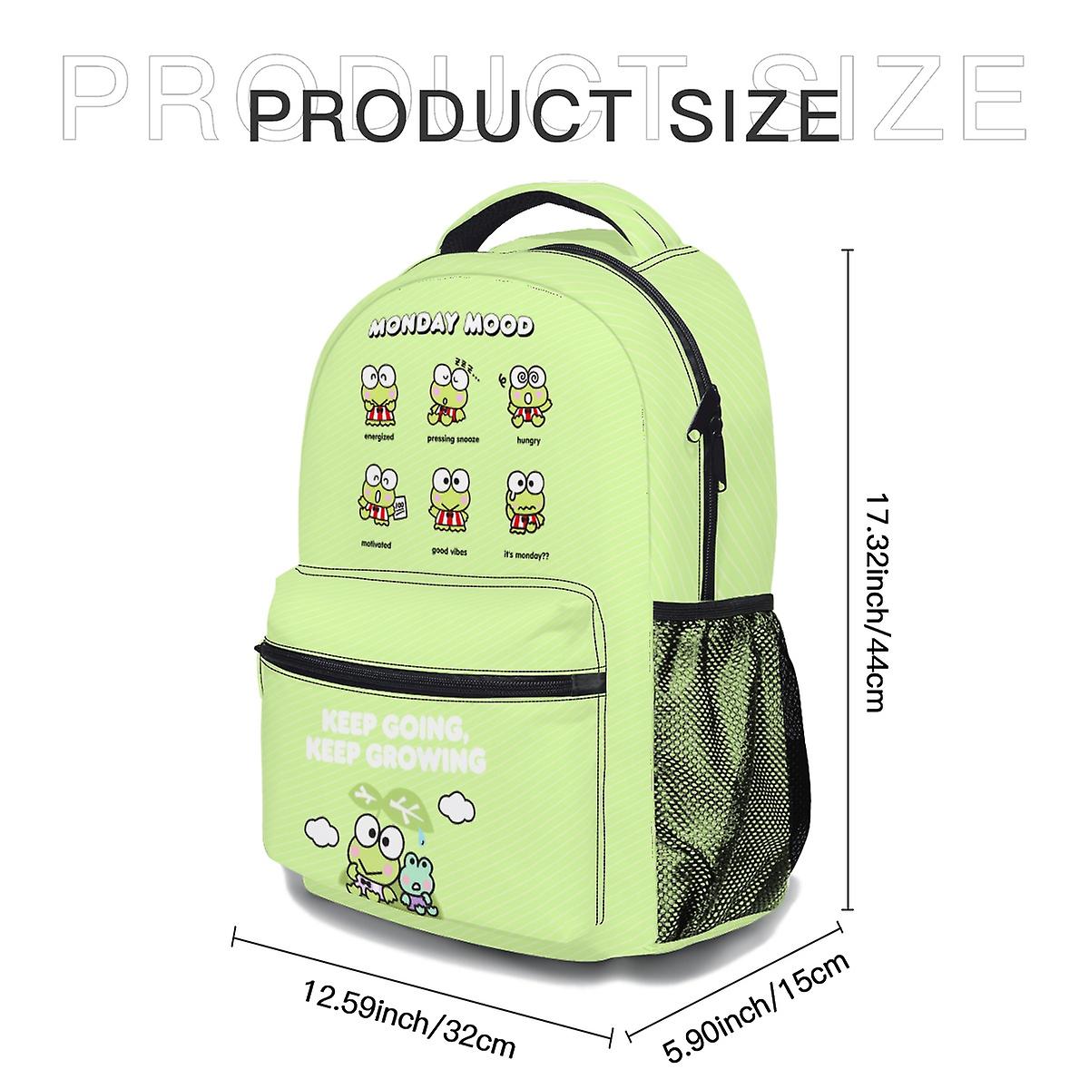 Keroppi 3D Backpack with Lunch Box Pencil Case, Cute Daypack Bags ...