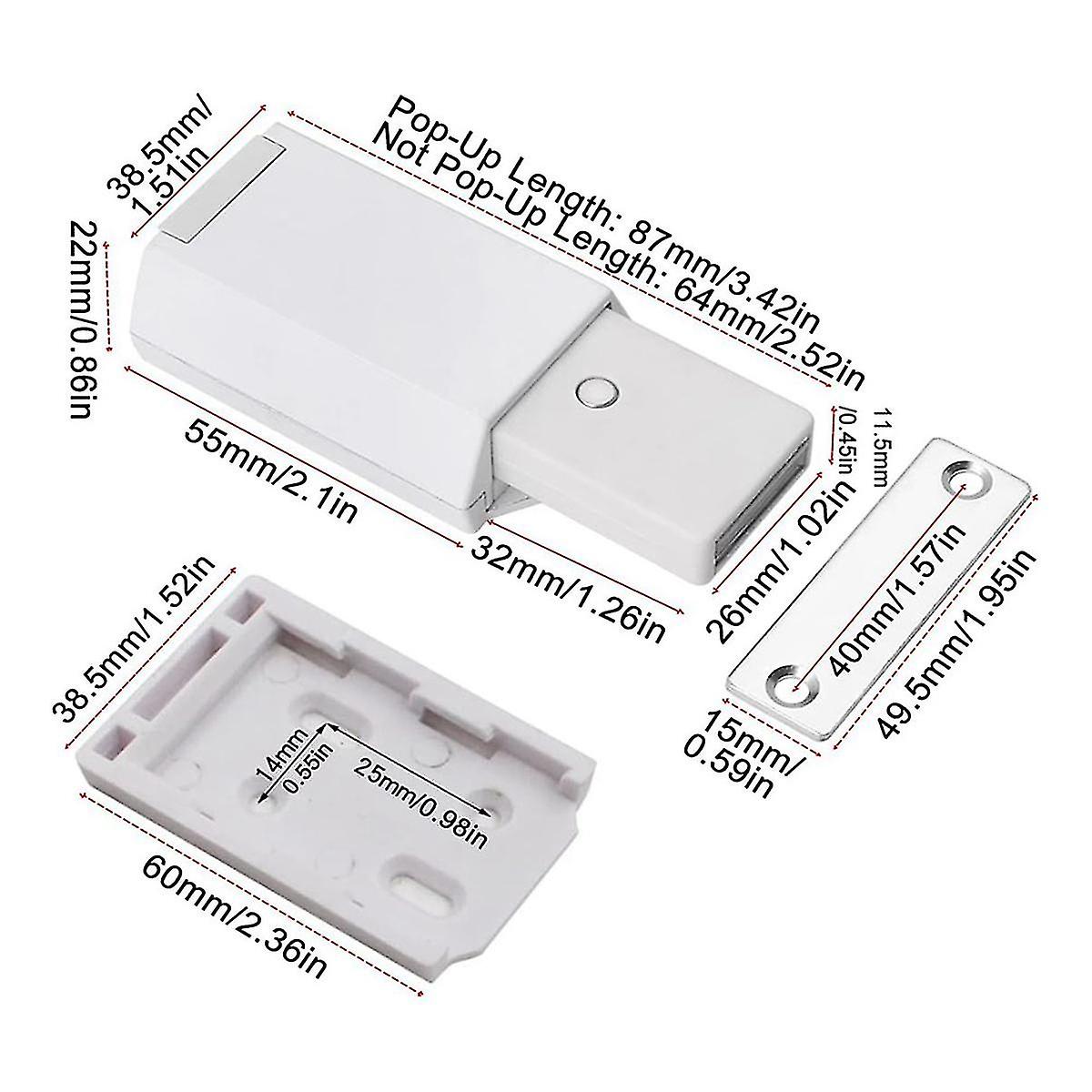 2 Pack Heavy Duty Push Latch & Lock for Hidden Door Touch Latches and ...