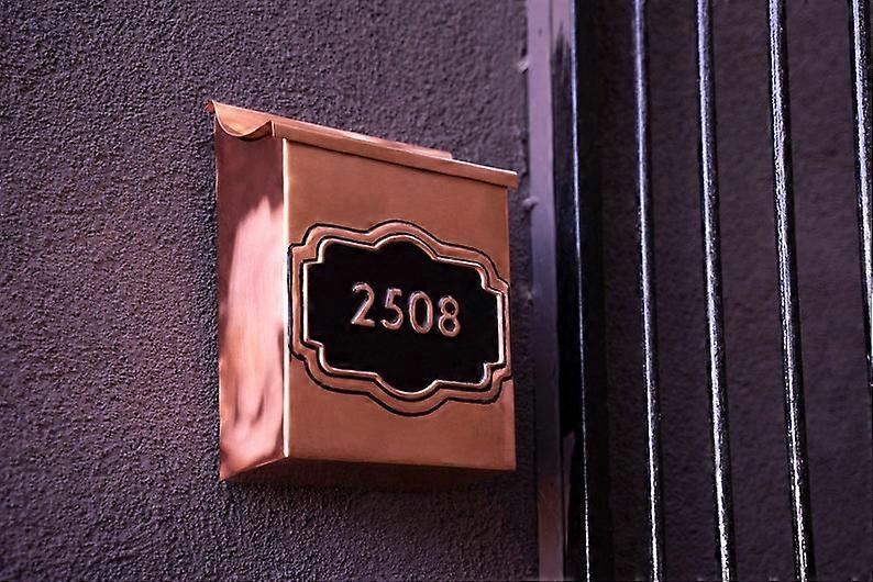 Handmade Copper Mail Box | Copper Mail Box With Numbers | 12" X 6" X 4 ...