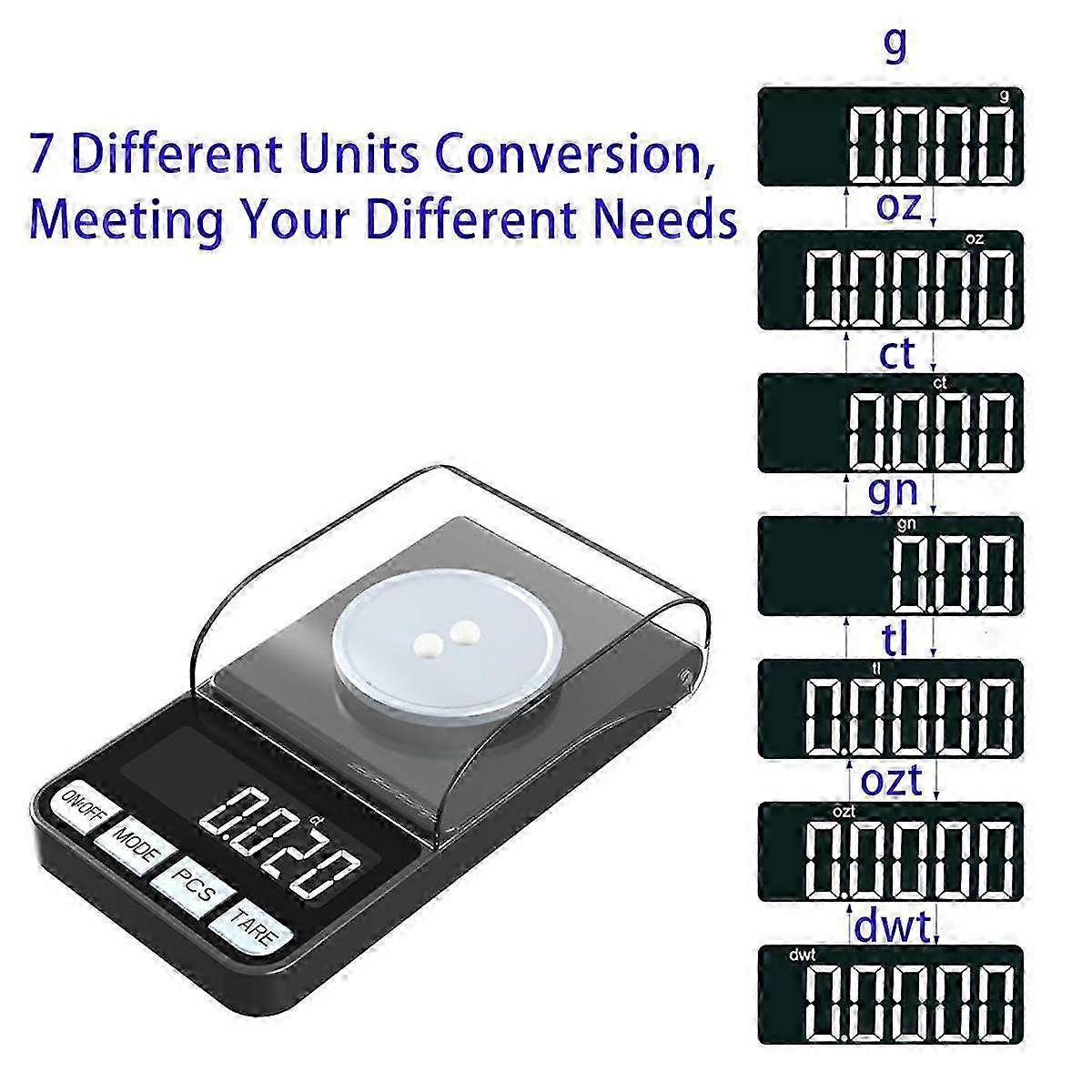 High Precision 100g/0.001g Digital Milligram Scale Jewelry Scale, Pocket Scal, Reloading, with ...