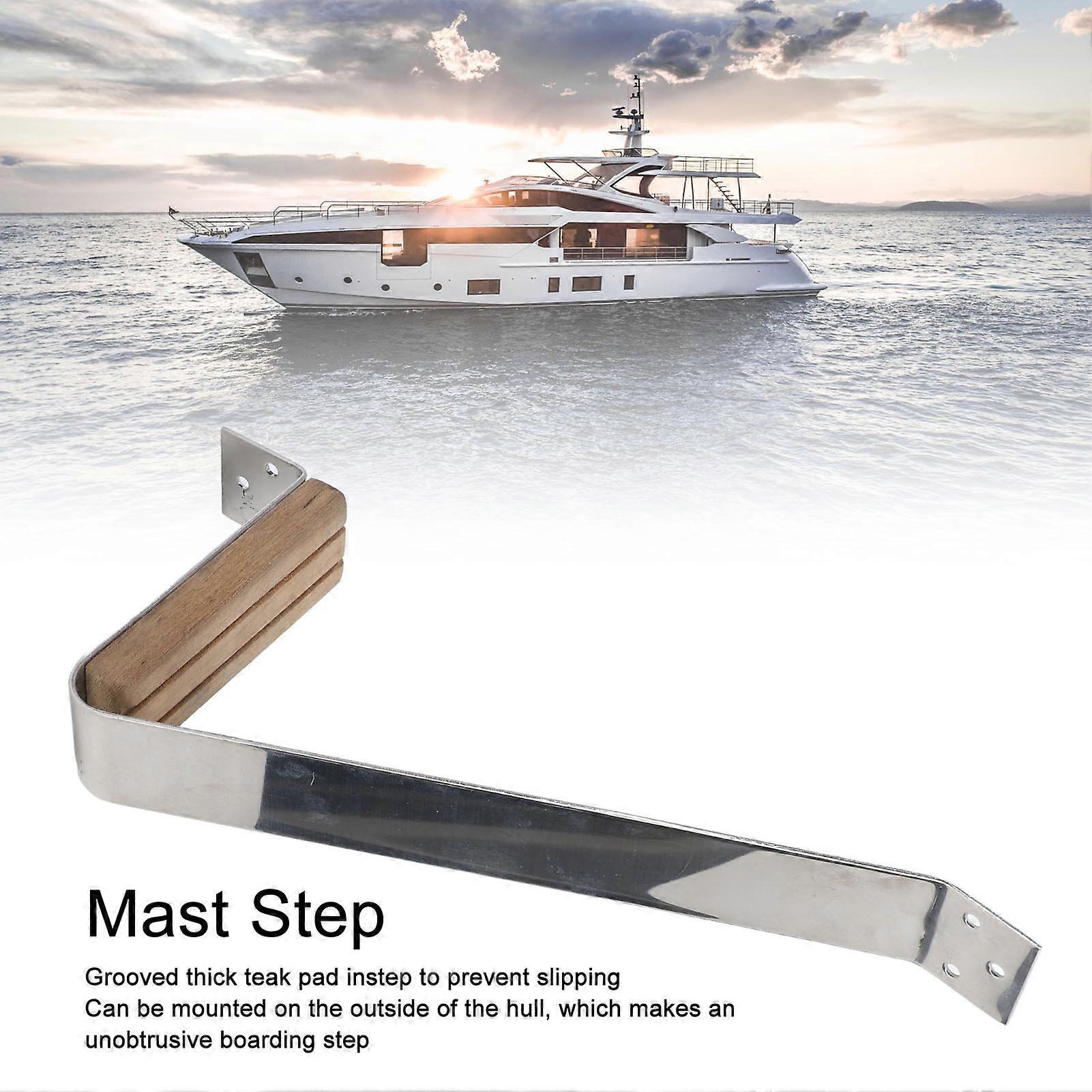 111/4x51/8in Teak Mast Steps Marine Grade 304 Stainless Steel Mast Step ...