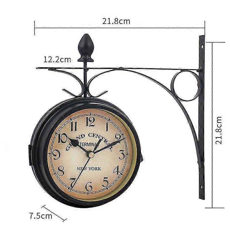 Outdoor Bracket Clock Garden Station Wall Clock Double Sided Clock ...