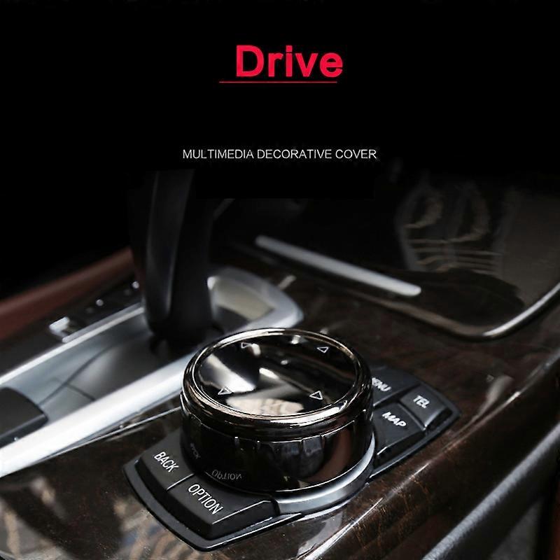 for IDrive Car Multimedia Button Cover Trim Knob Sticker for - F10 F18 ...