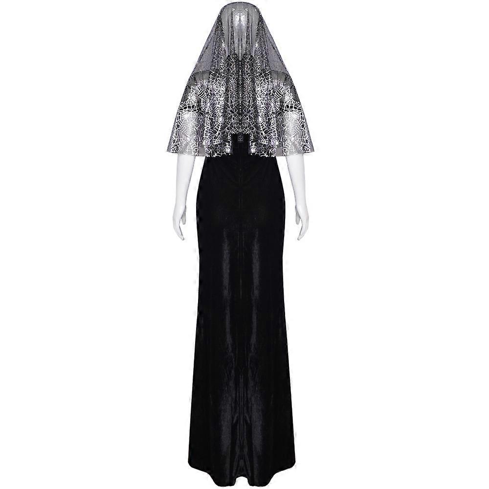 Mavis Cosplay Black Velvet Wedding Dress Halloween Costume Carnival ...