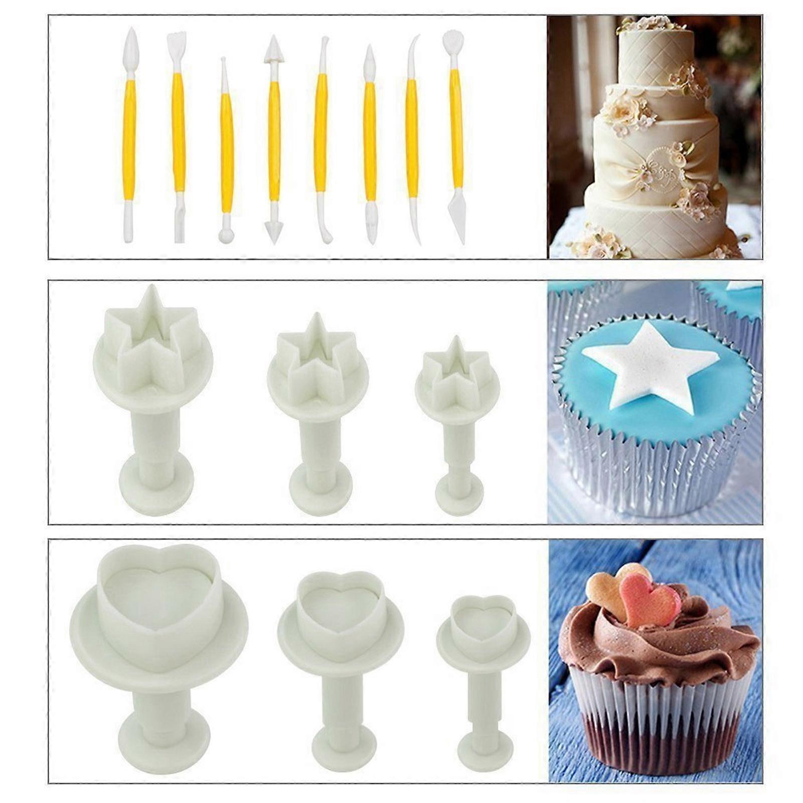 68 Pcs Cake Decorating Tools, Cake Sugarcraft Fondant Cutters with ...