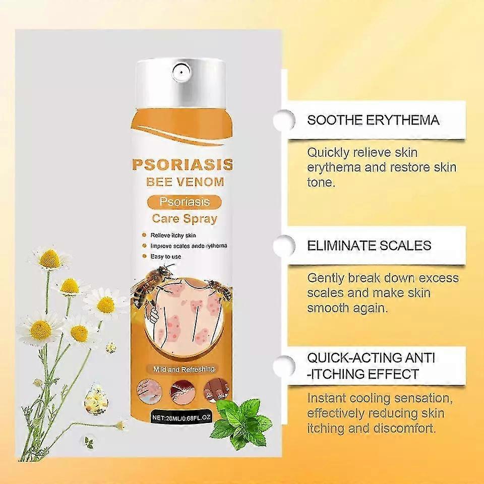 1-3pcs Bee-Venom Anti-Itching Spray Body Skin Care Treatment Mild and ...