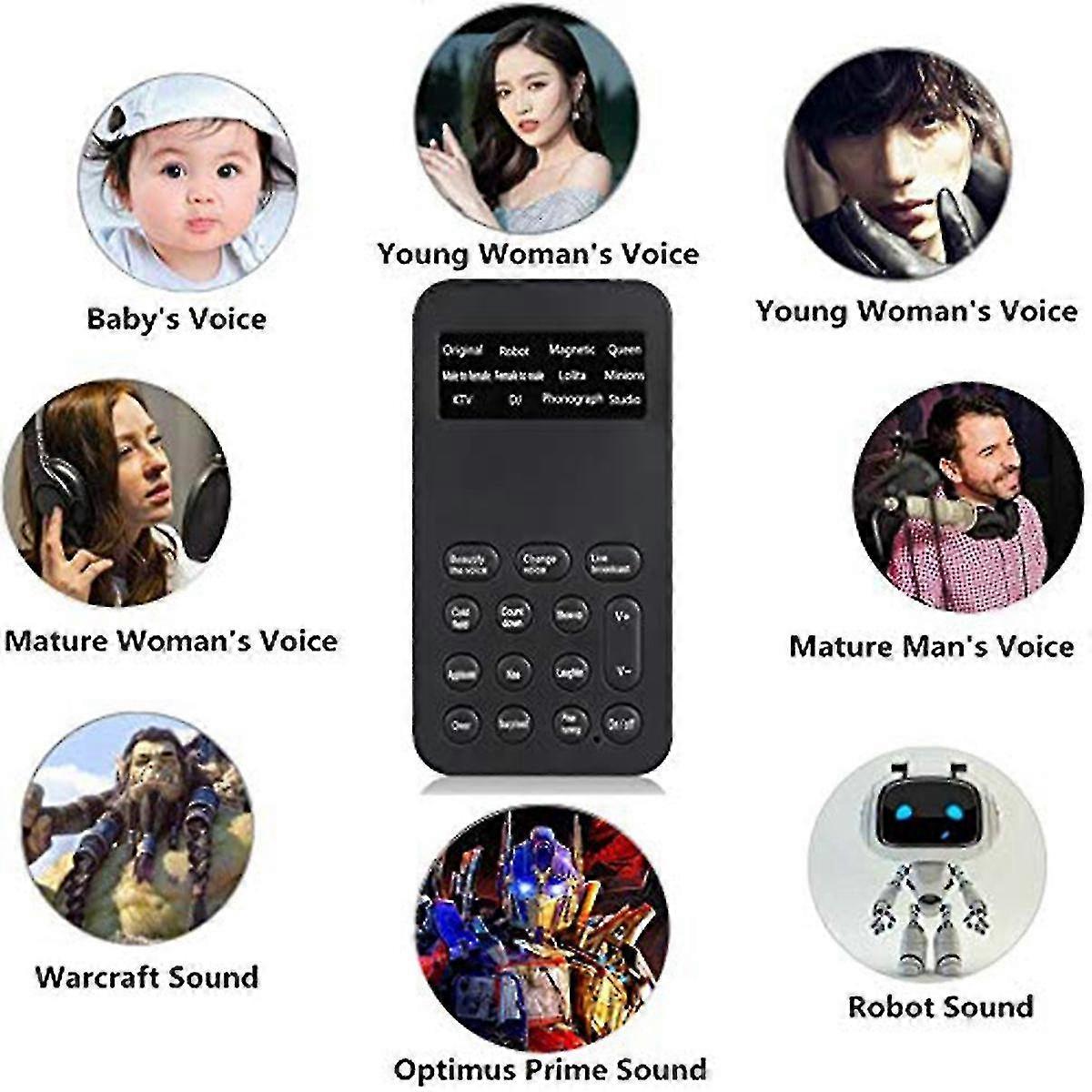 Voice Changer Handheld Microphone Voice Changer with Sound ...