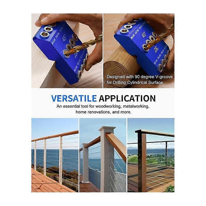 30 45 90 Degree Angle Drill Guide Jig, Drill Jig for Angled Holes and ...