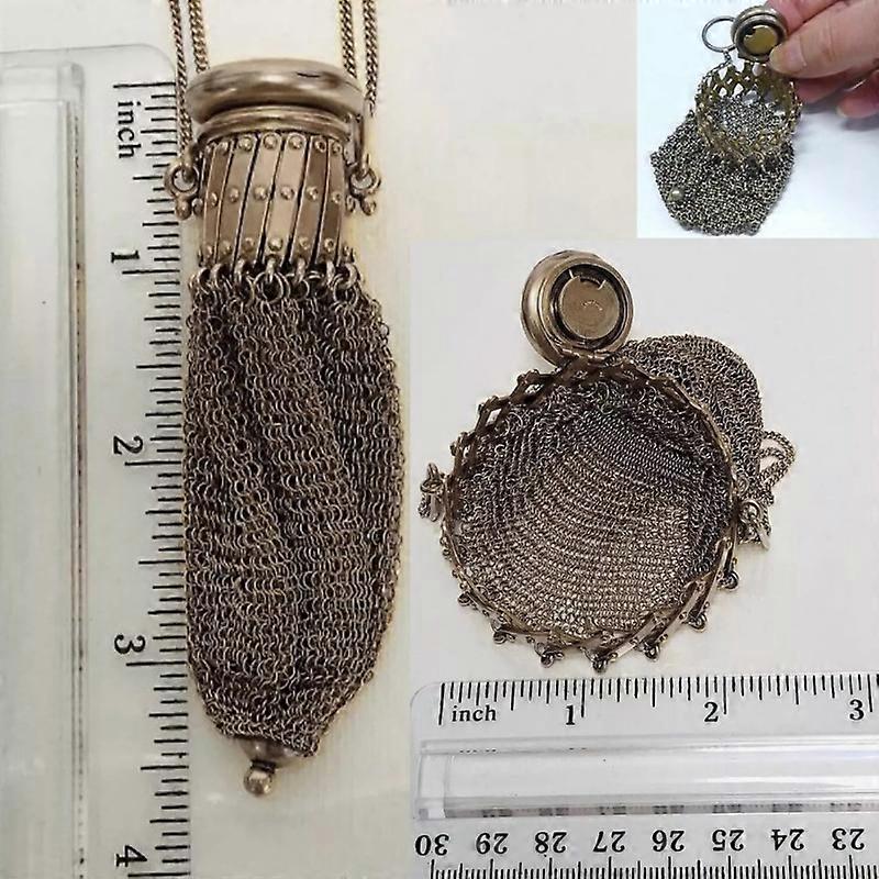 Handmade 1920's English Coin Purse, Victorian Sterling Silver Coin ...