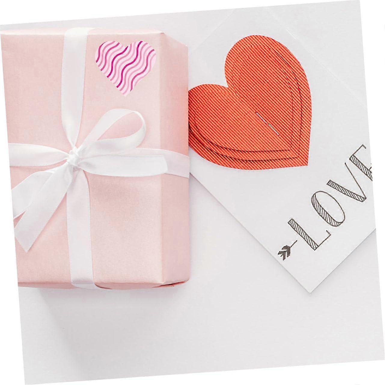 1roll Heart Gift Sticker Decorative Valentines Day Decor Cookie ...