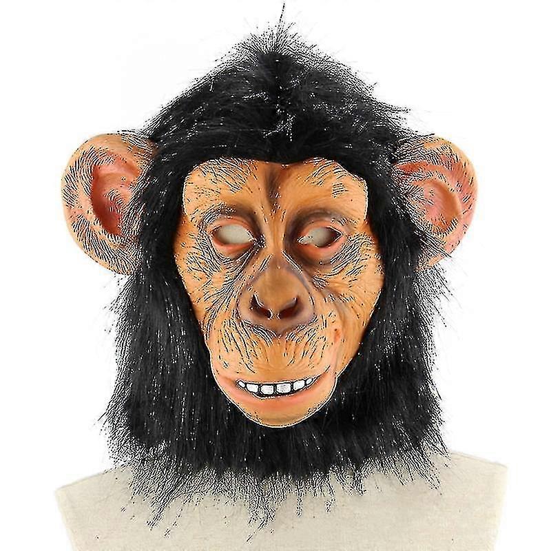 Novelty Monkey Mask Creepy Animal Chimp Gorilla Head Masks Halloween Party Costume Decorations ...