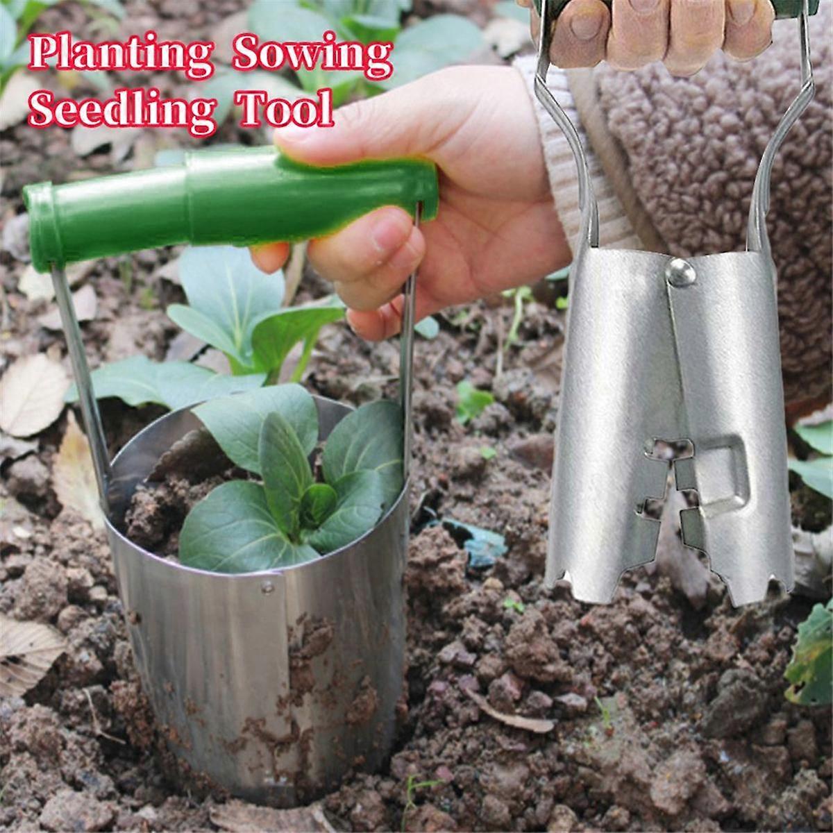 Stainless Steel Seedling Transplanter Digging Pits Sowing Seedling ...