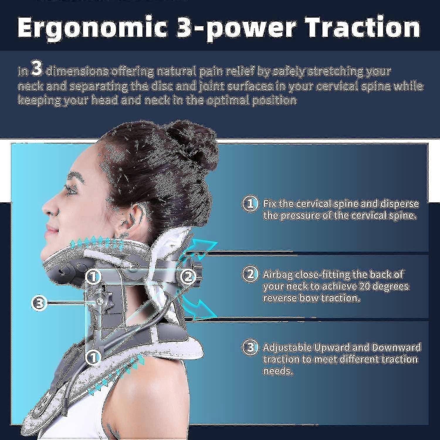 New Cervical Neck Traction Device With 3 Power Tractions And 8 Built-in Airbag Support ...