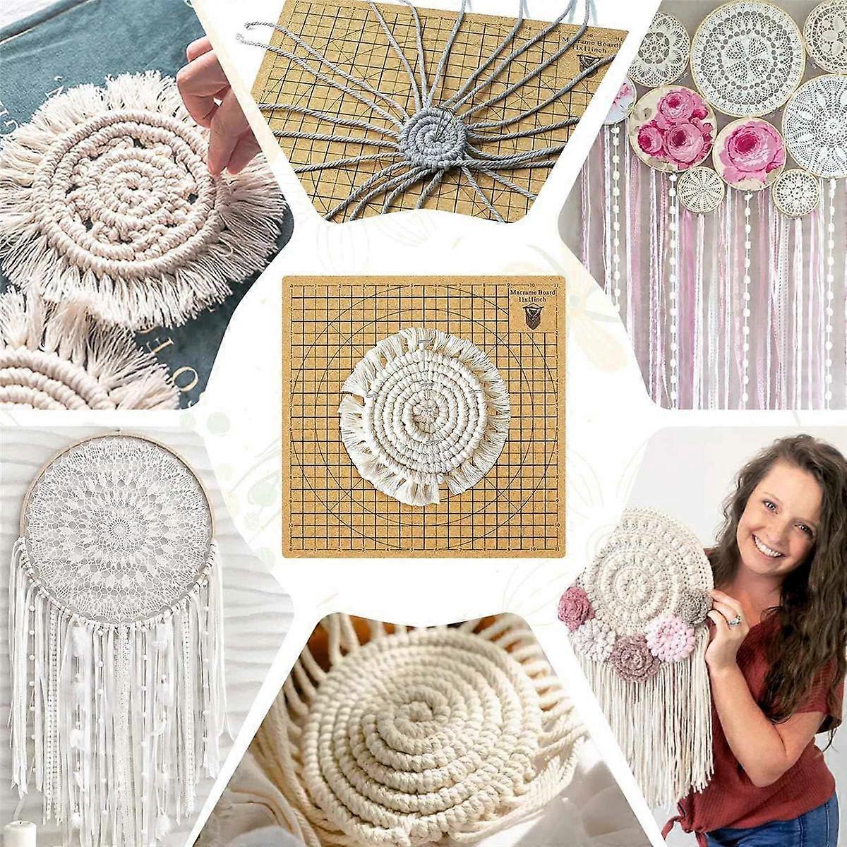 Macrame Board with Pins,Double Side Macrame Project Board with Grids ...