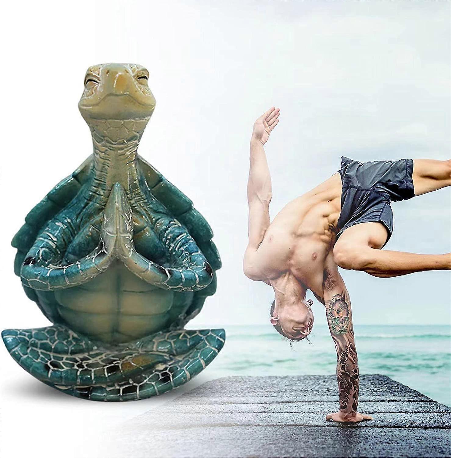 Sea Turtle Meditation Home Decor, Peaceful Meditating Sea Turtle Statue ...