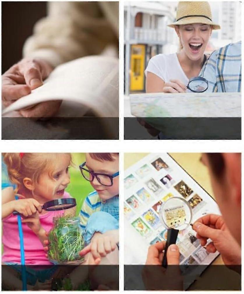 Children's Magnifying Glass, 8 Pieces Plastic Magnifier Portable ...