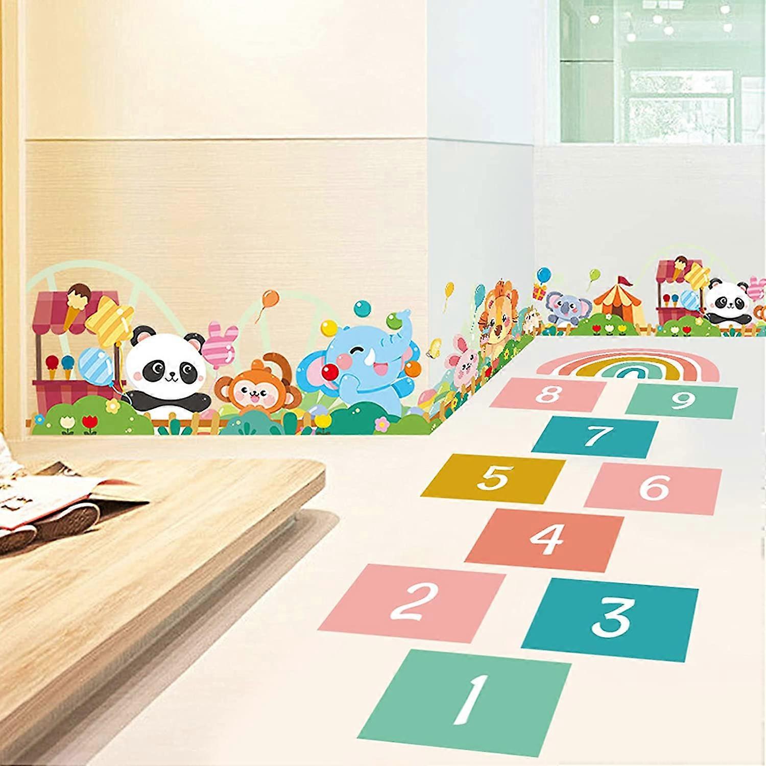 20Pcs Funny Number Hopscotch Game Floor Stickers, UBIUO Creative ...