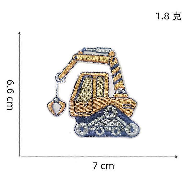 Construction Vehicle Cloth Sticker Combination (7) Cartoon Embroidery ...