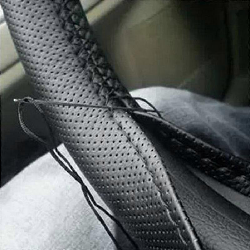 Car Steering Wheel 38cm Braid Cover Needles and Thread Artificial ...